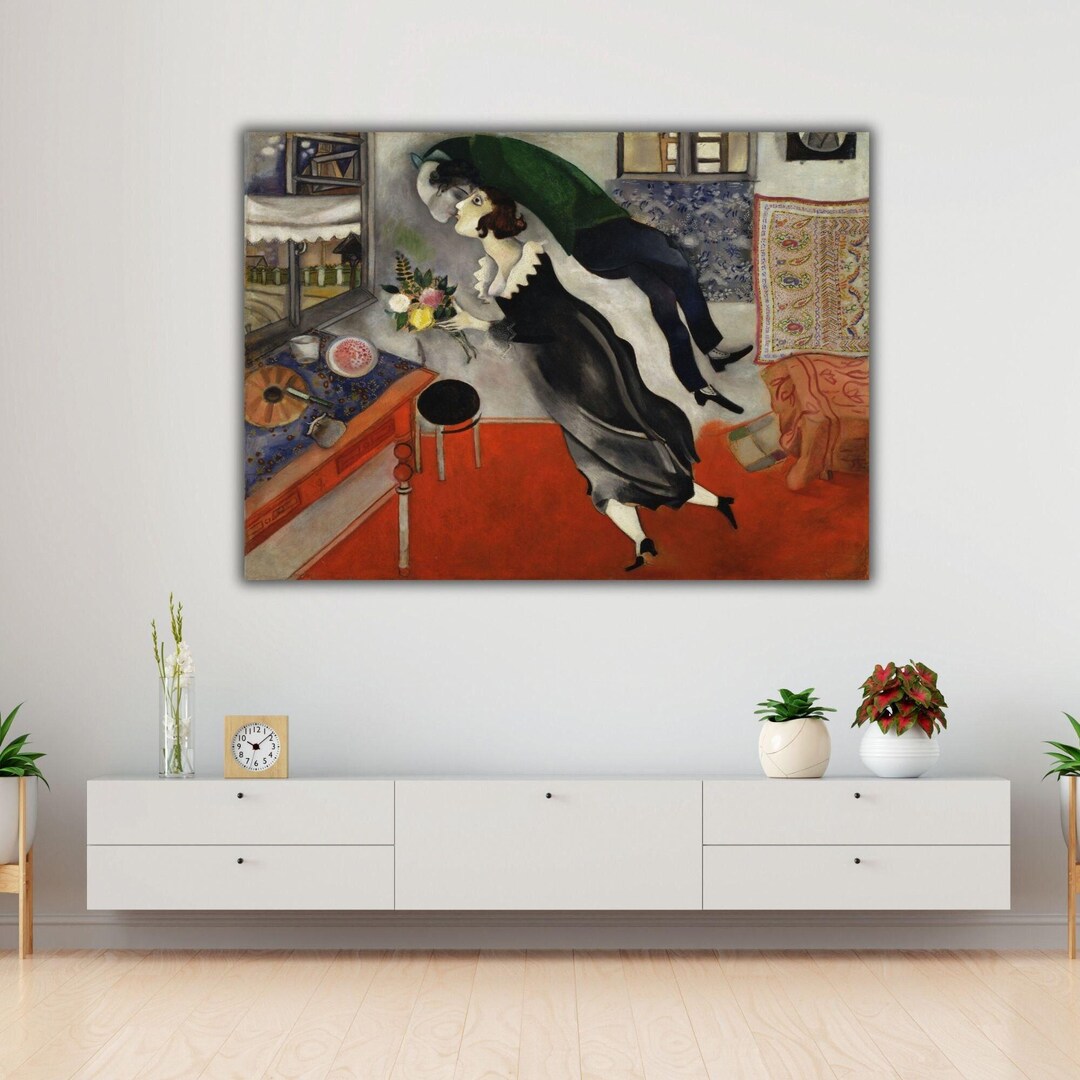 Marc Chagall Birthday Canvas Print: Surrealist Exhibition Poster - Etsy