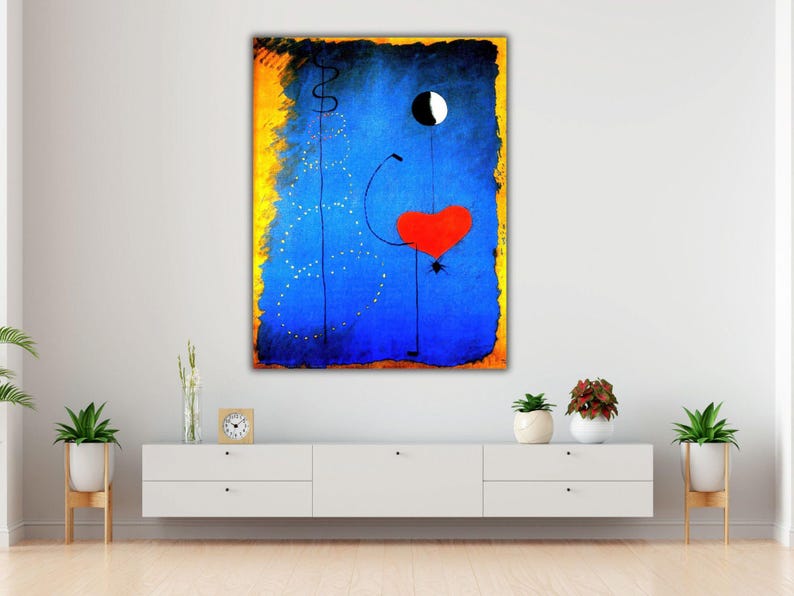 Joan Miro Dancer Canvas Print: Modernist Wall Art - Etsy UK