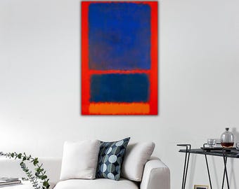 Mark Rothko 1961 Canvas Wall Art, Rothko Blue Orange Red Wall Art, Mark ...