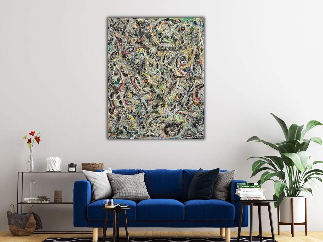 Jackson Pollock Abstract Canvas Print: Eyes in the Heat - Etsy