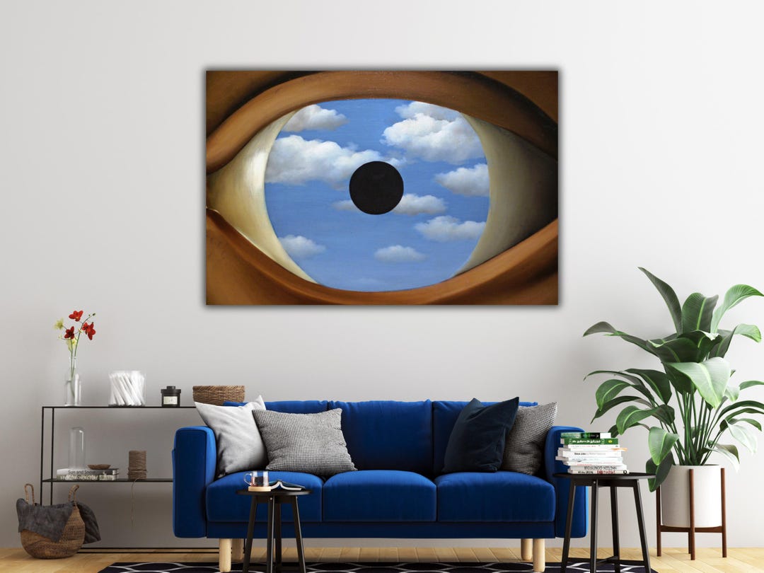 The False Mirror by Rene Magritte, Eye Wall Art, Rene Magritte Canvas ...