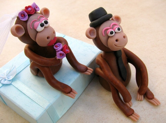 monkeys wedding cake topper | Etsy
