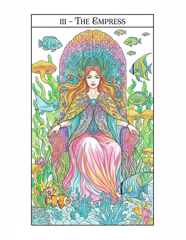 Ocean Tarot Coloring Book for Adults – 78 Sea Themed Designs - Etsy