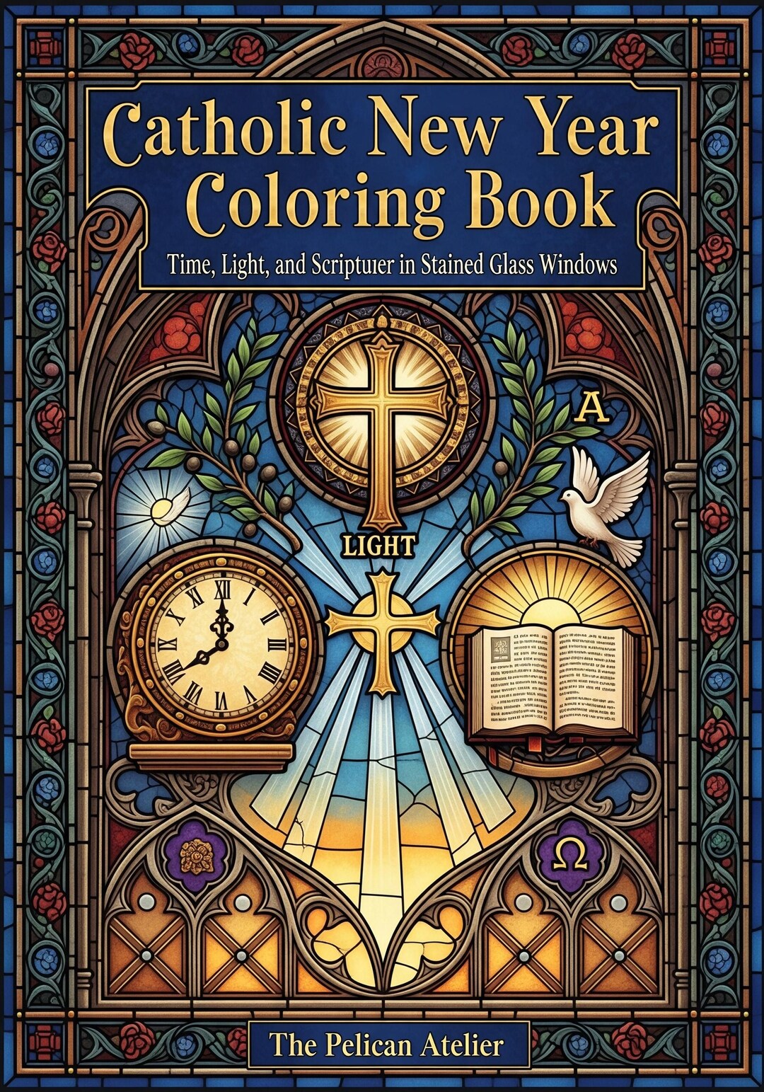 Stained Glass Coloring Book – Catholic New Year, Scripture (PDF Pattern ...