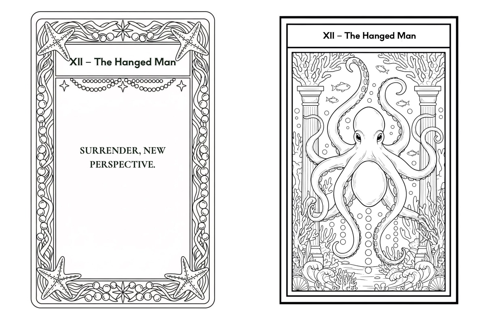 Ocean Tarot Coloring Book for Adults – 78 Sea Themed Designs - Etsy