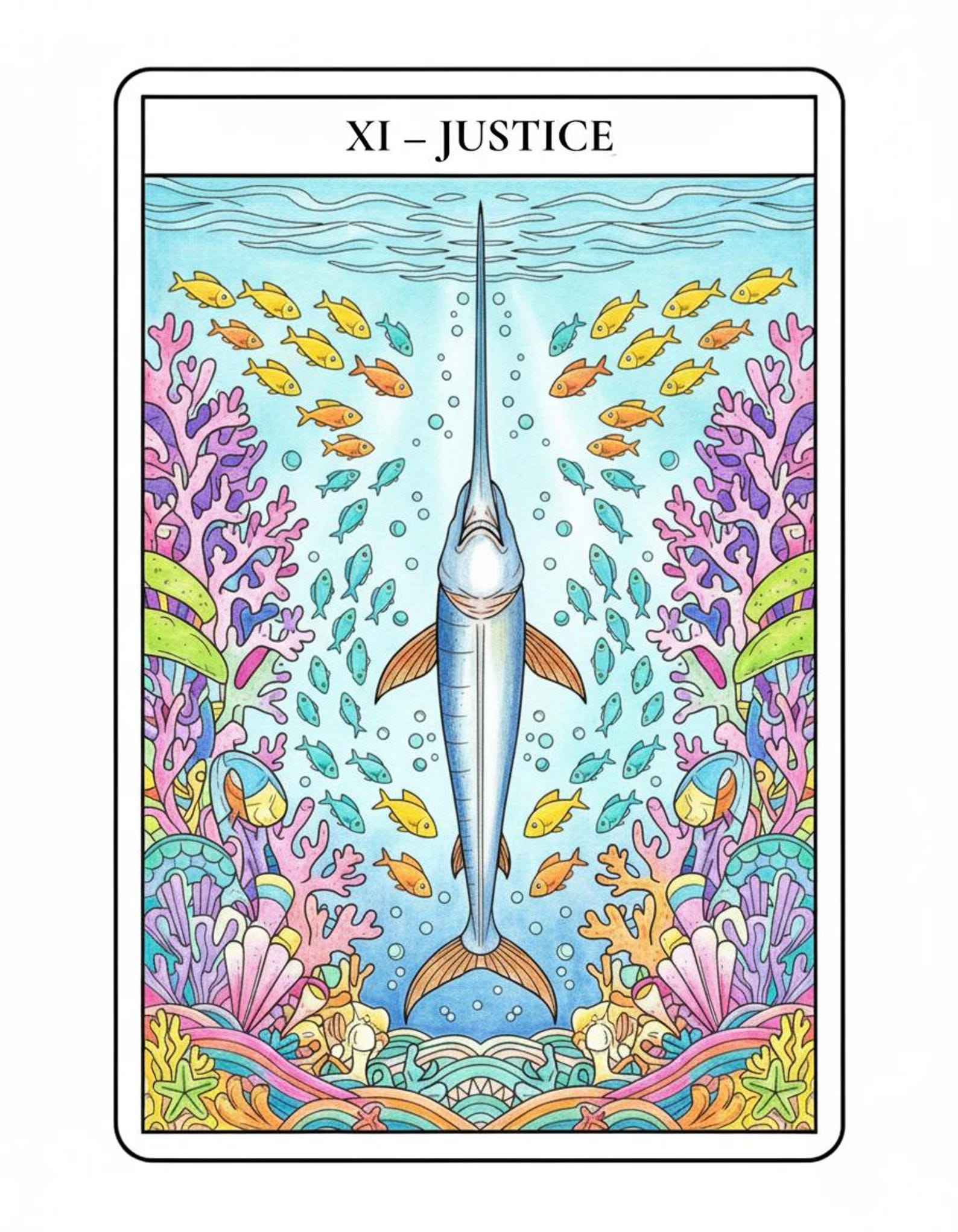 Ocean Tarot Coloring Book for Adults – 78 Sea Themed Designs - Etsy