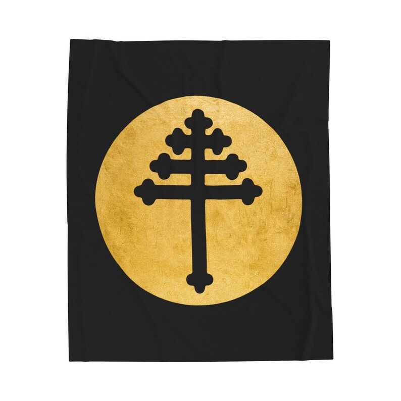 Maronite Cross Blanket, Catholic Velveteen Throw for Faith & Comfort - Etsy