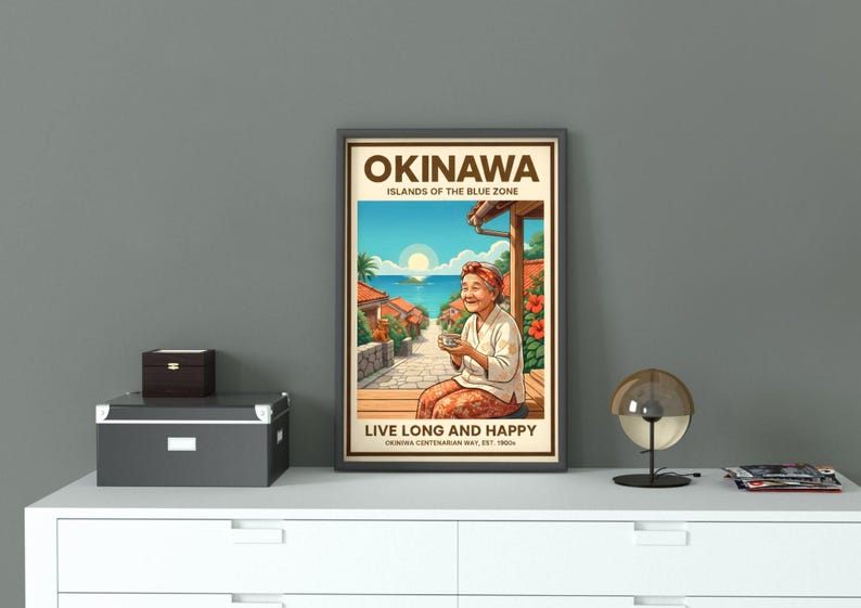 Okinawa Japan Vintage Travel Poster Vintage Island Life Wall Art Print ...