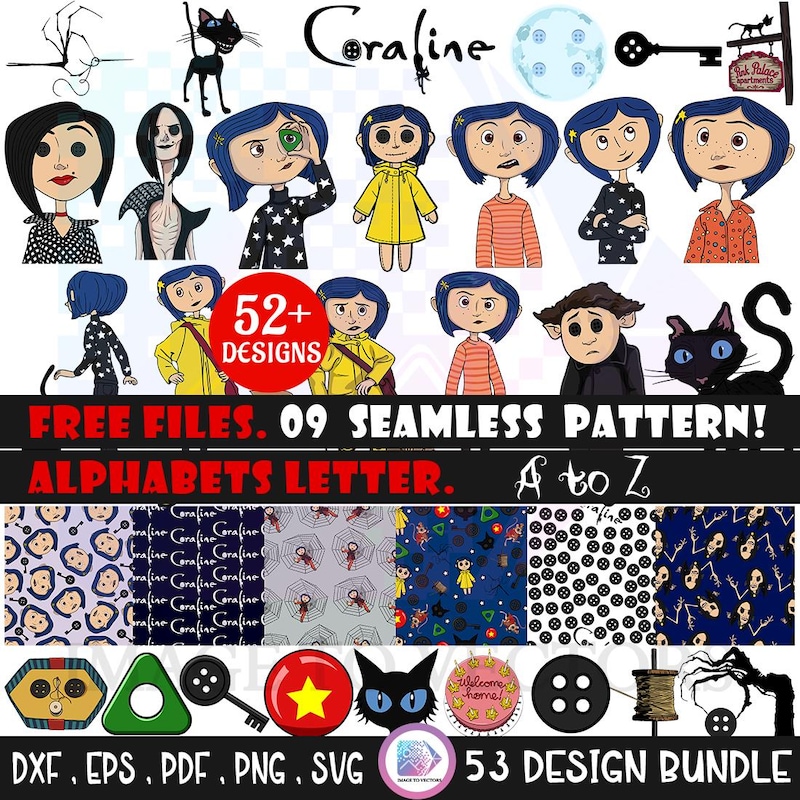 Coraline Button Stickers - Etsy