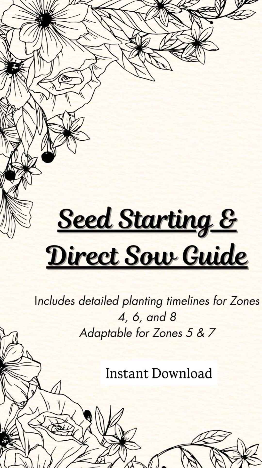 Seed Starting Direct Sow Guide Vegetable Planting Calendar for Zones 4 ...