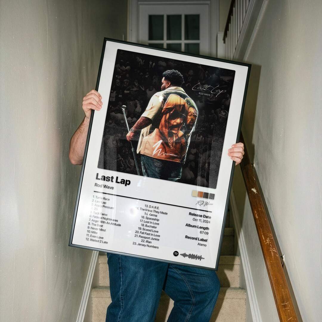 Rod Wave Last Lap Album Poster - Free Worldwide Shipping - Underground ...