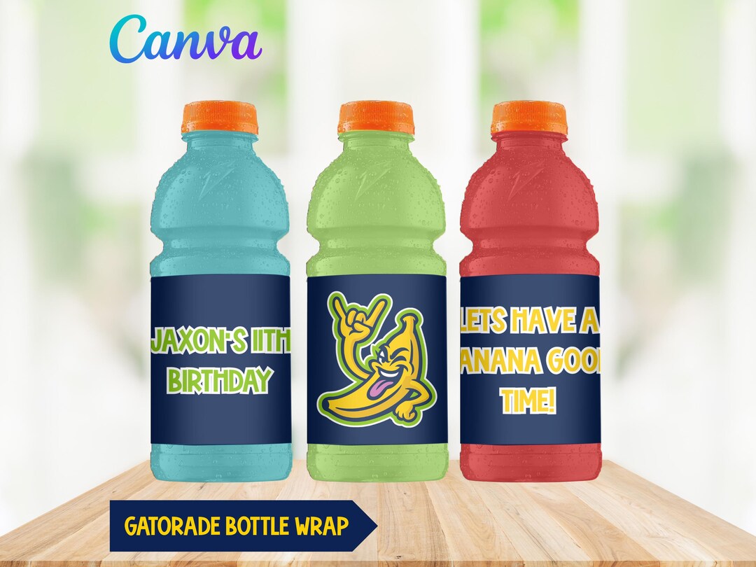 Savannah Bananas Gatorade Bottle Wrap, Banana Ball Gatorade Bottle Wrap ...