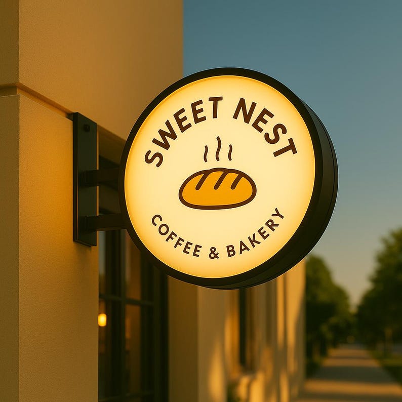 Custom Double Sided LED Lightbox Sign Illuminated Business Logo Display ...