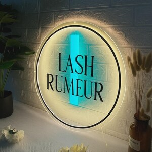 Personalized Round Acrylic LED Backlight Sign Custom Business Sign for ...