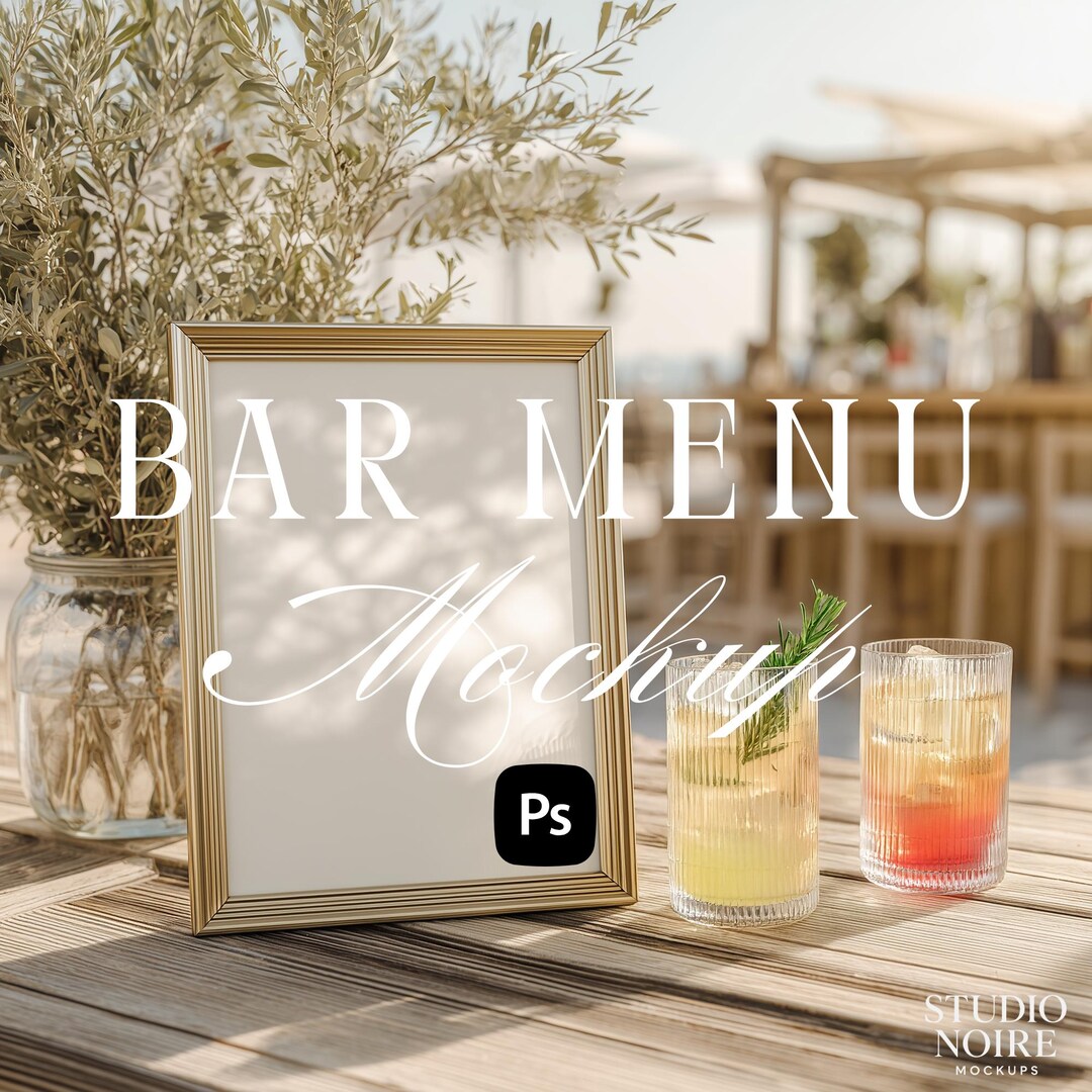 Bar Menu Mockup, Bar Mockup, Menu Mockup, PSD Mockups, Bar Sign Mockup ...