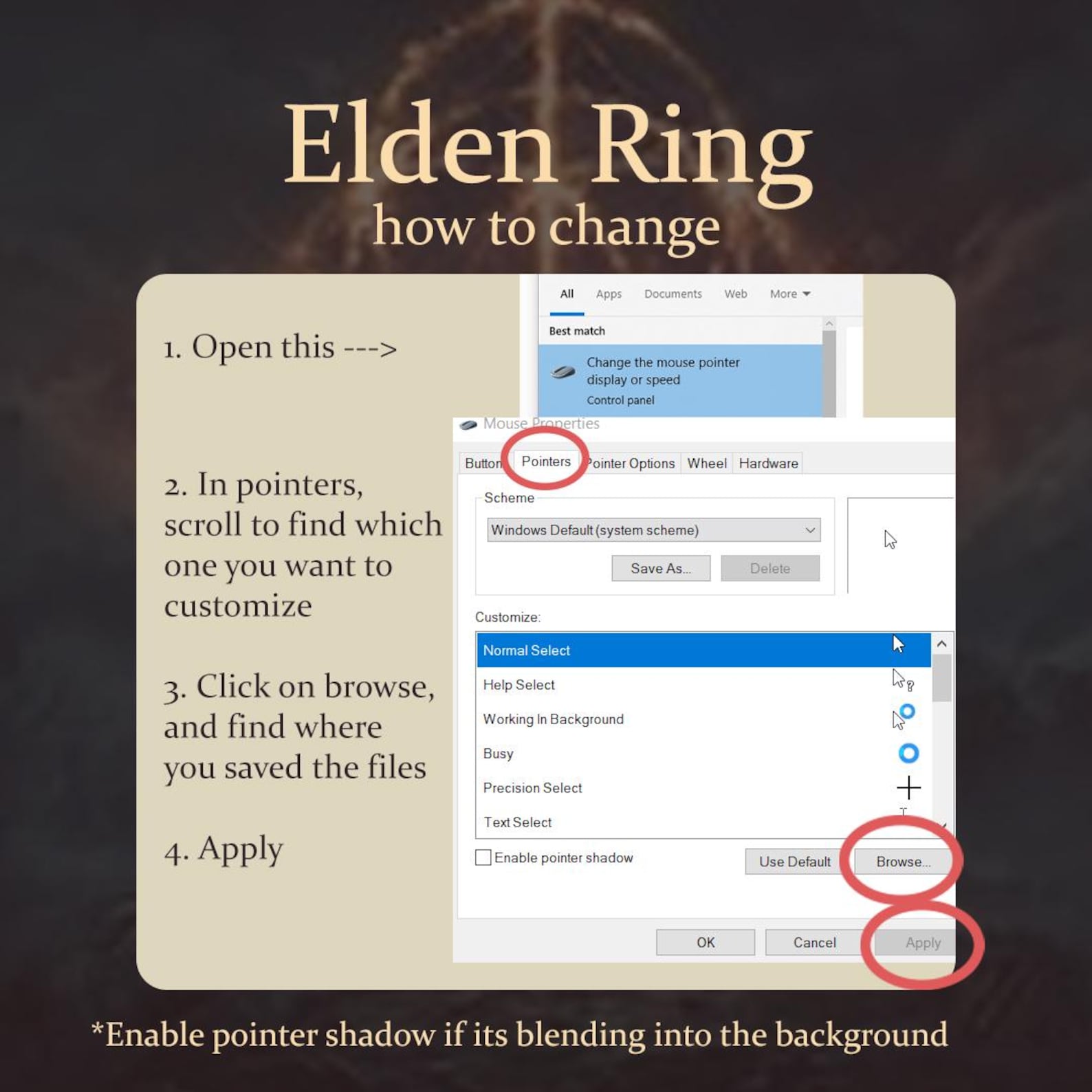 Elden Ring Cursor Pack | Windows Only | Mouse Cursors | Instant Download - Etsy