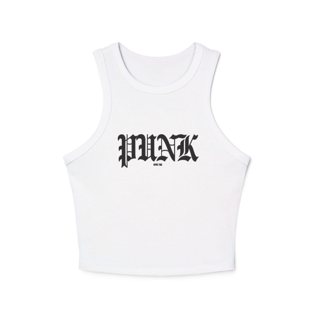 Y2k PUNK Women's Rib Racercrop - Etsy