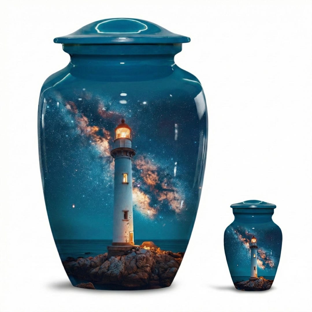 Lighthouse Cremation Urn for Human Ashes - Personalised Funeral ...