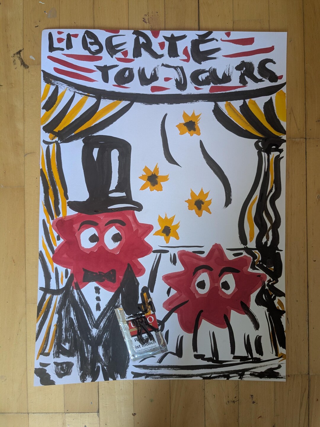 5 Ink Drawings - 5 Adventures of the Comet Man, 2025, Colored Ink ...