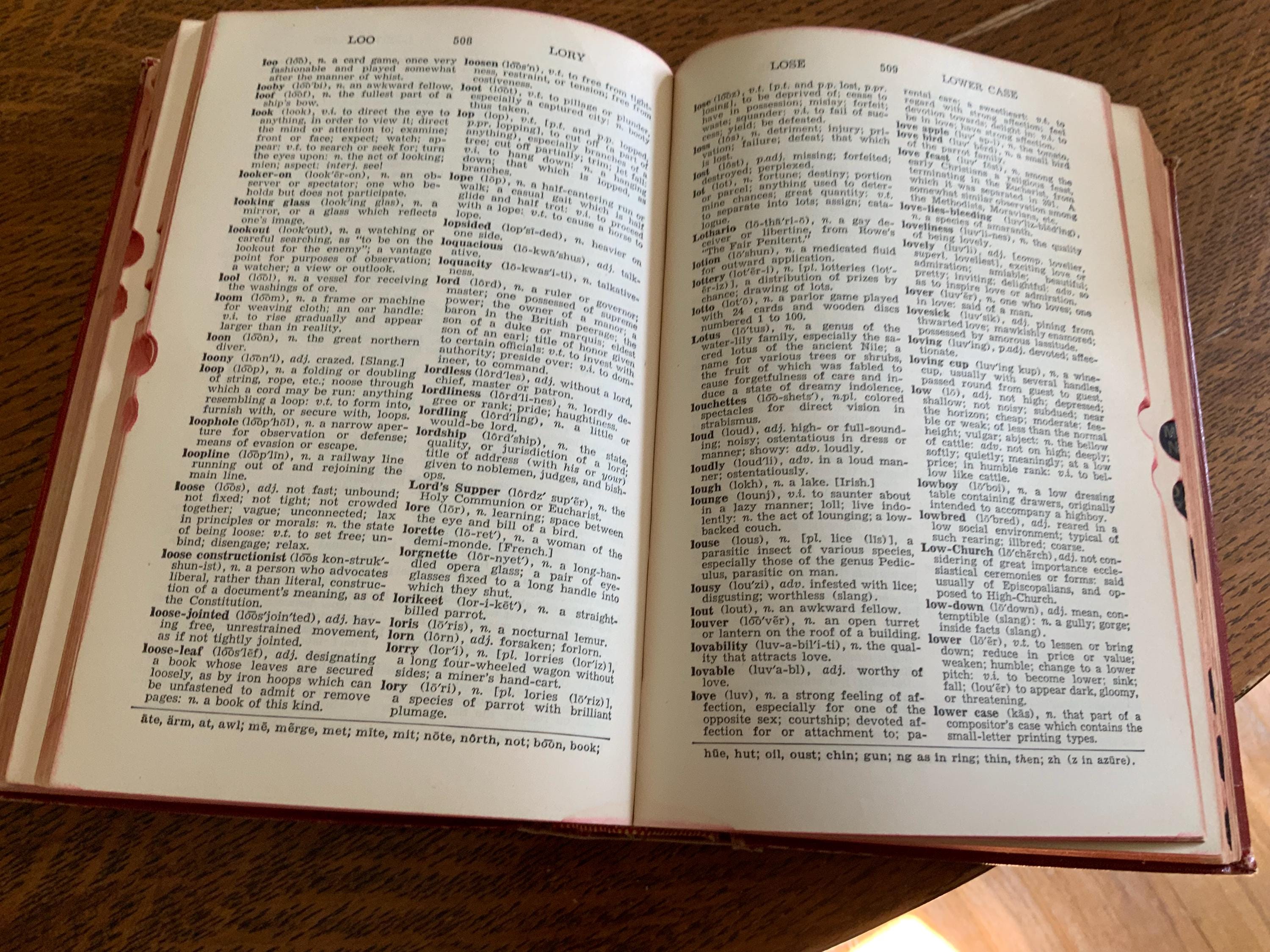 Dictionary 1947 Edition, P F Collier & Sons, Based on Noah Webster NY ...