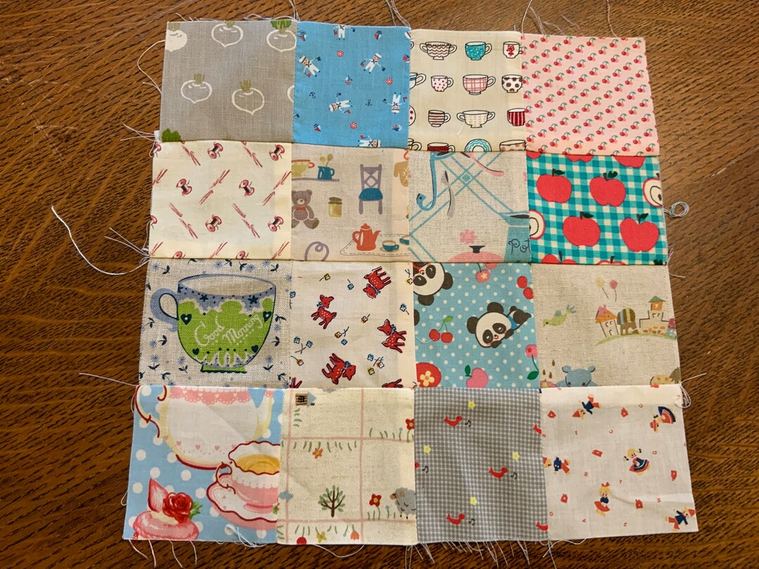 Patchwork Unfinished, Vintage Prints, Make Into Whatever You Like, - Etsy