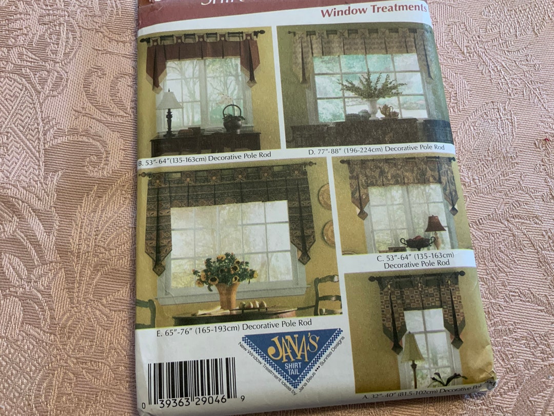 Simplicity 4660, Window Treatment Pattern, Shirt Tail Windows, Uncut ...