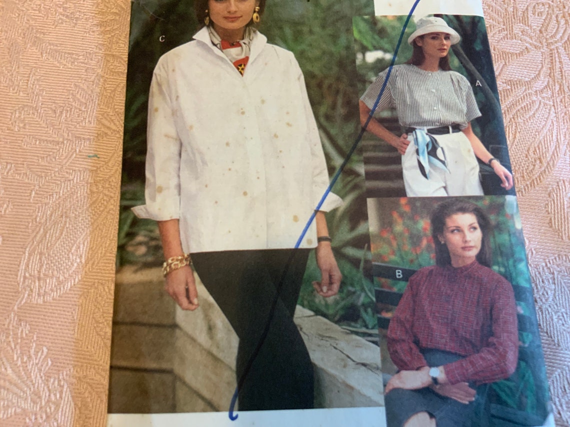 Vogue Pattern 8424, Misses Blouse Pattern, Uncut 3 Styles Sizes 8 10 12 ...