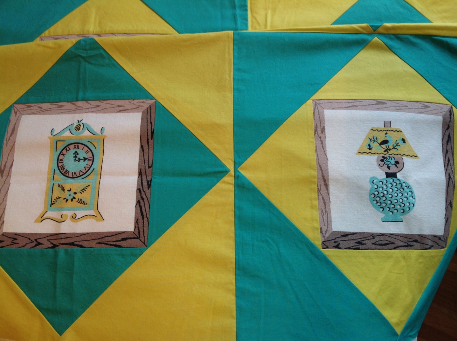 Patchwork Unfinished Table Topper Vintage 50s Look Patchwork | Etsy