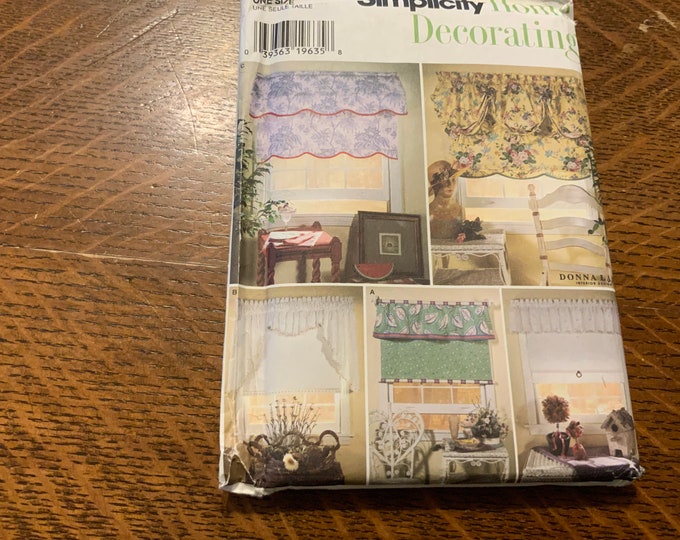 Simplicity 7442, Window Treatment Pattern, Various Styles of Valances ...