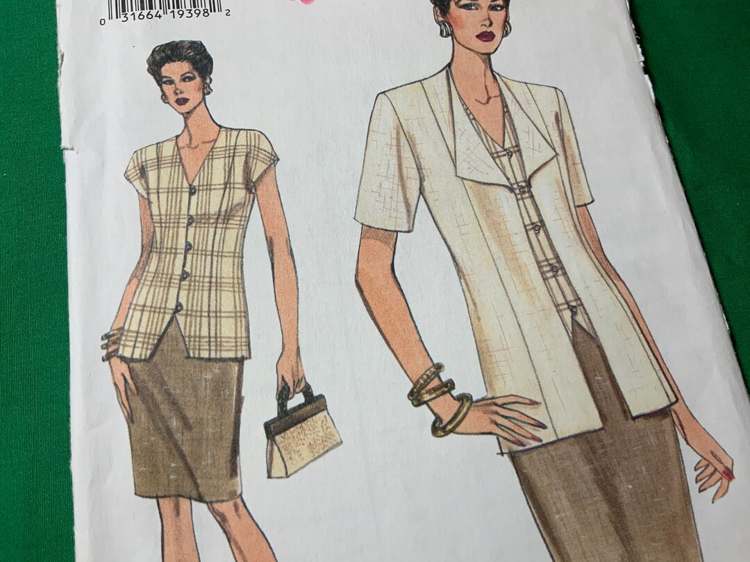 Vogue 9008, Top and Skirt Pattern, Sizes 6 8 10, Easy Sew Uncut 1994 ...