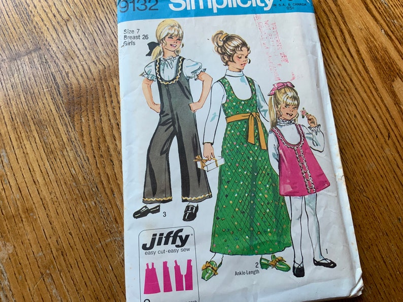Kits & How To Child\u2019s Jumper Jumpsuit and Blouse Pattern Uncut ...