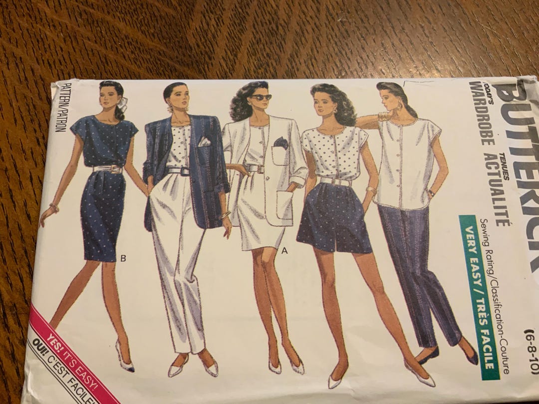 Butterick 6450, Misses Wardrobe Pattern, Shorts Jacket Skirt Top Pants ...