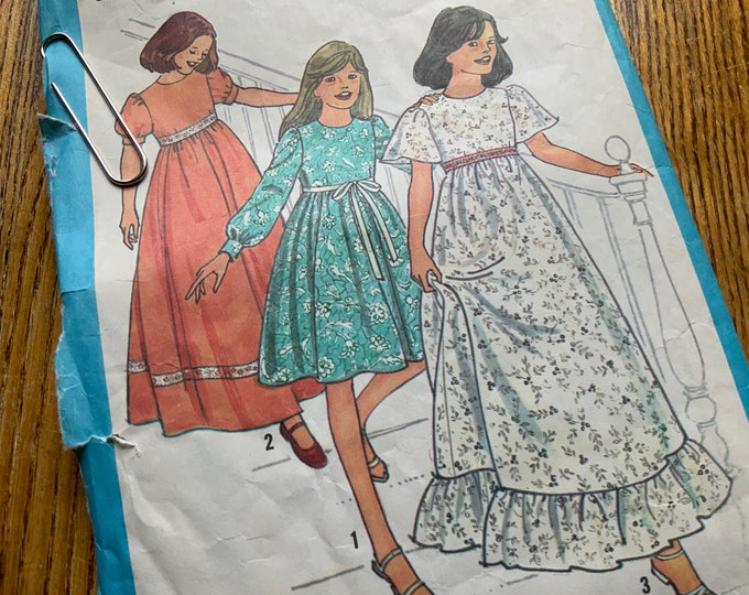 Simplicity Pattern 8323, Girl’s Formal Dress Pattern, Long or Short ...
