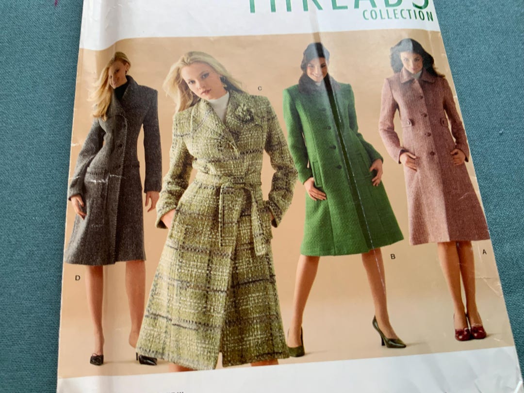 Simplicity 4403, Misses Lined Coat Pattern, Button or Wrapped, Sizes 8 ...