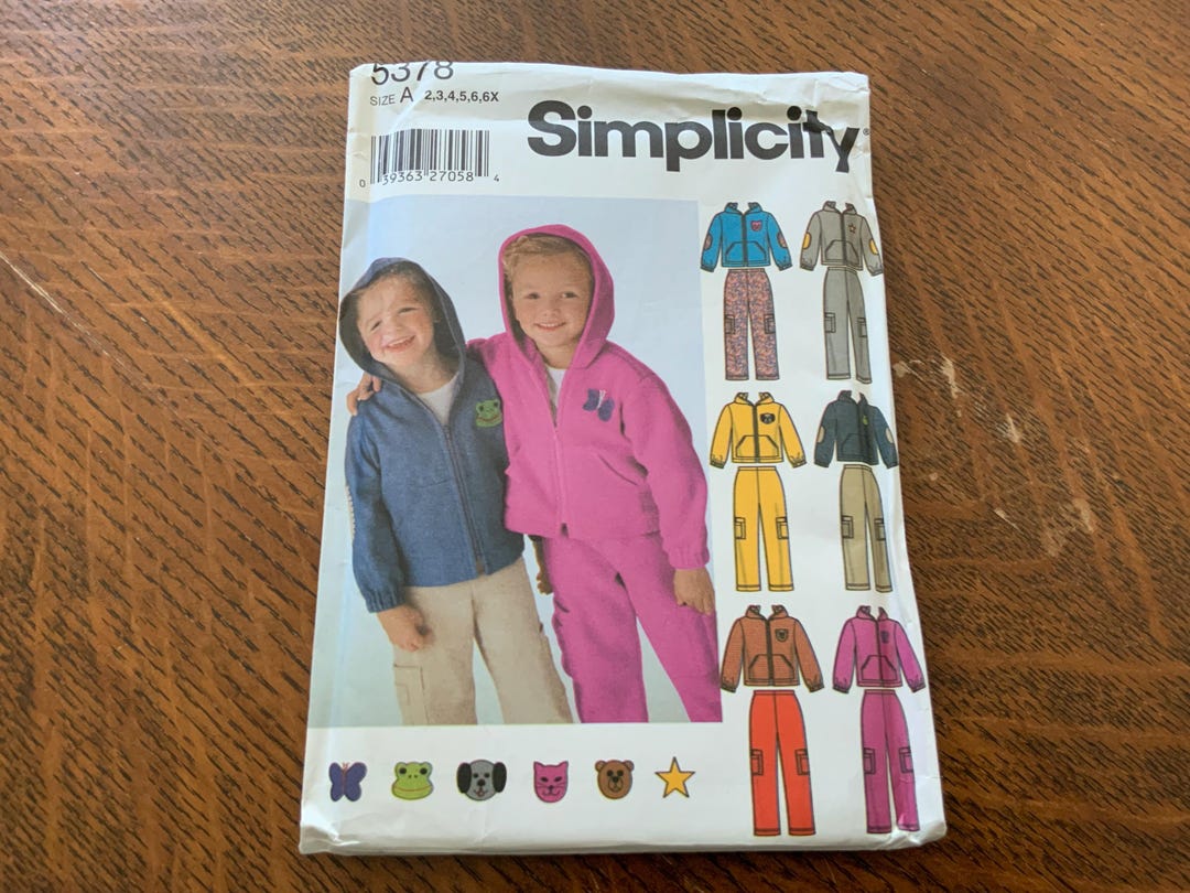 Simplicity 5378, Child’s Jacket and Pants Pattern, Boy or Girl, Sizes 2 ...