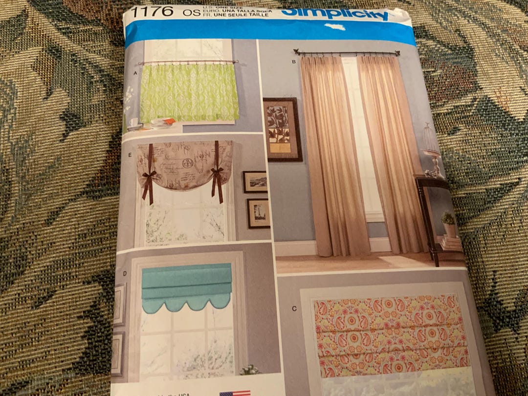 Simplicity 1176, Window Treatment Pattern, Roman Shades, Curtains ...