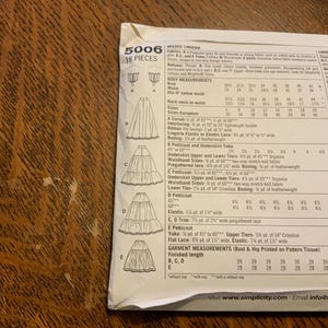 Simplicity 5006, Misses Lingerie Pattern, Sizes 6 8 10 12, Uncut 2004, Corset Petticoat and ...