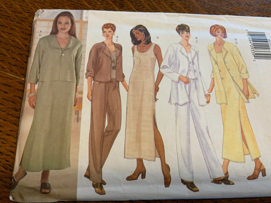 Butterick 6015, Jacket and Dress Pattern, Pants and Top Pattern, Sizes ...