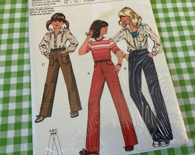 Burda Pattern 9729, Girls Jean Pants Pattern, Sizes 10 12 11, Uncut ...