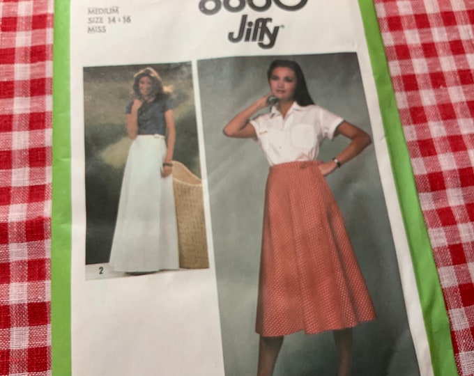 Simplicity 8860, Wrap Skirt Pattern, Sizes Misses 14-16, Uncut Front ...