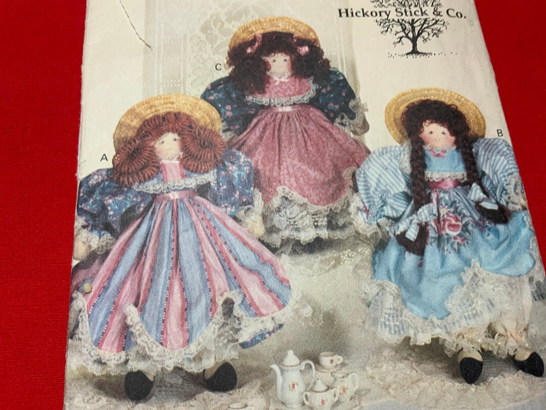 Cloth Doll Pattern, Butterick 6743, 16 Doll and Clothes Uncut Pattern ...