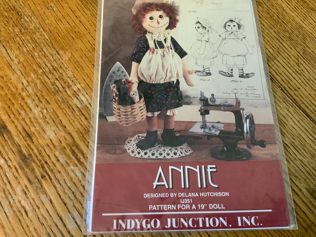 Annie Doll Pattern, Indygo Junction Inc. 1994, 19” Doll, Instructions ...