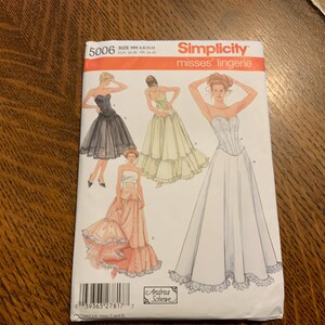 Simplicity 5006, Misses Lingerie Pattern, Sizes 6 8 10 12, Uncut 2004 ...