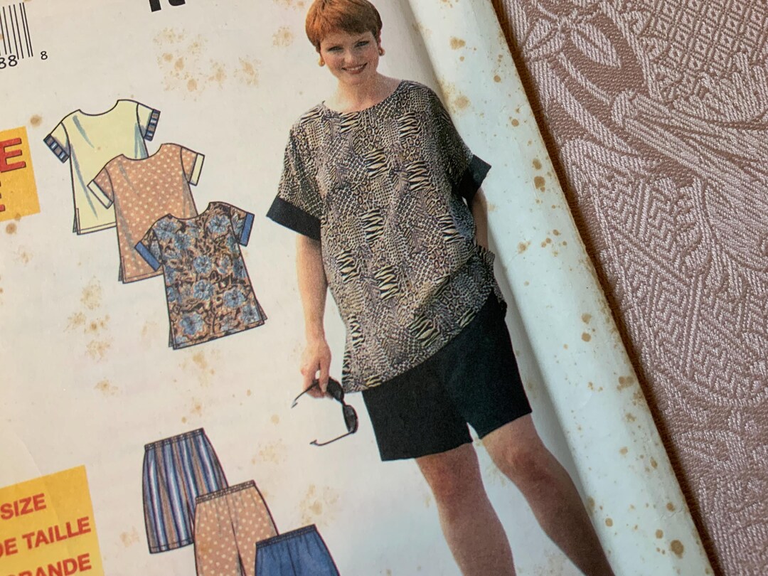 Simplicity 7564, Top and Shorts Pattern, Sizes 18W-28W, Uncut Vintage ...