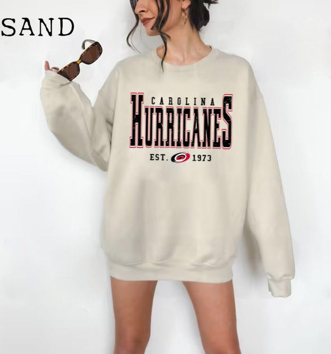Vintage Carolina Hockey Sweatshirt, Retro Hurricane Storm Crewneck ...