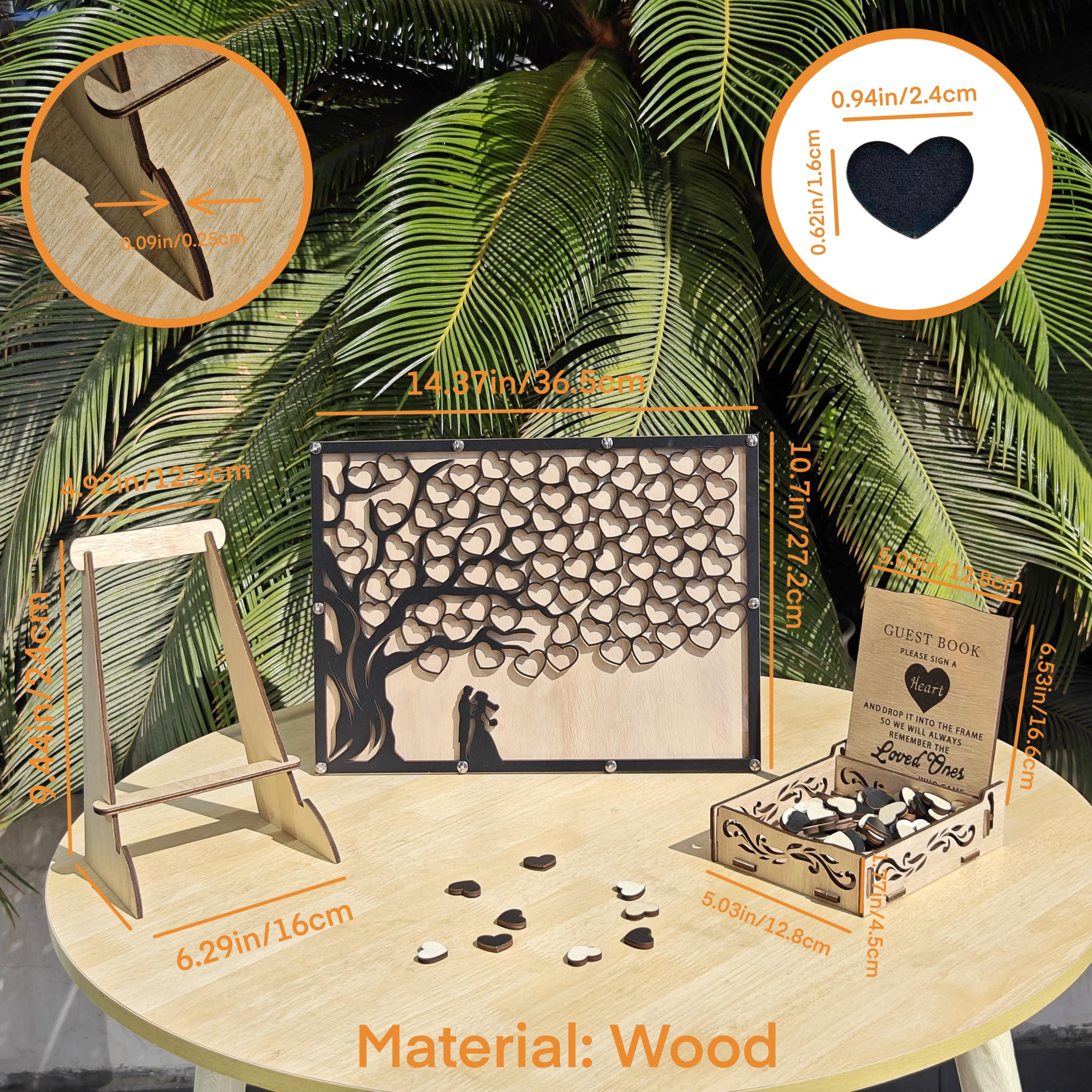 Wedding Guest Book Alternative | Heart Tree Sign Board - Etsy