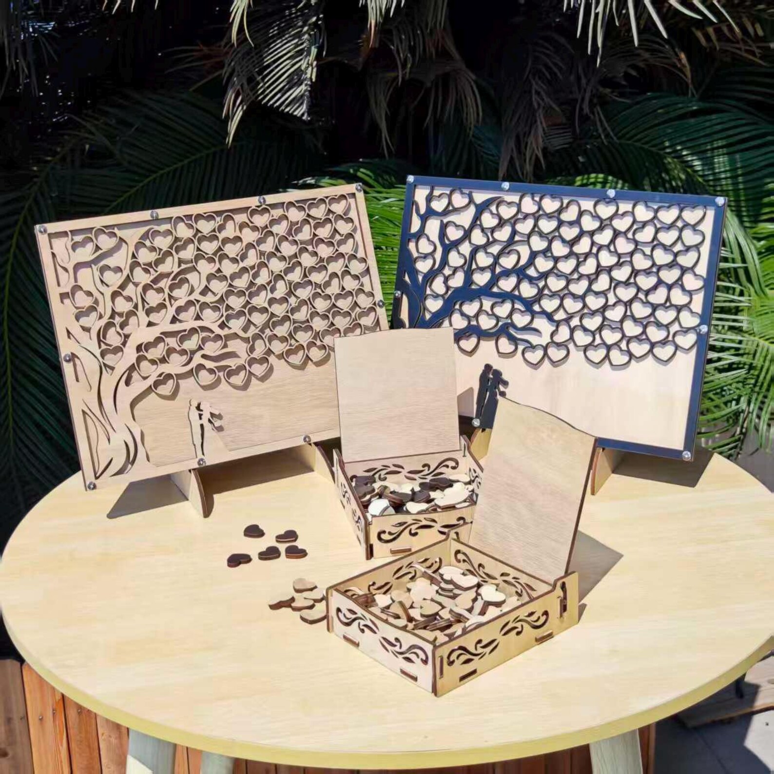 Wedding Guest Book Alternative | Heart Tree Sign Board - Etsy