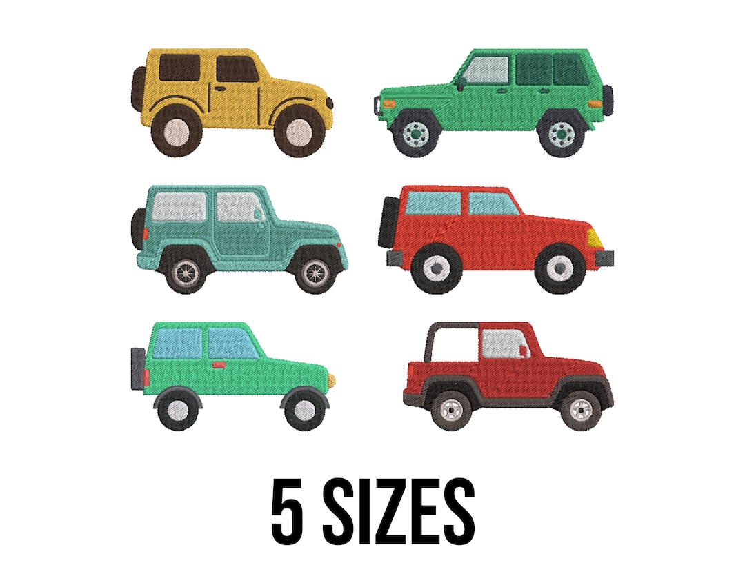 Jeep Embroidery Design - off Road Vehicle Embroidery Design - Vehicles ...
