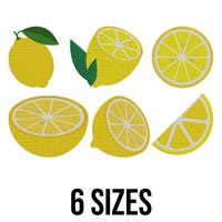 Lemon Machine Embroidery Design, Lemon Fill Stitch Embroidery Design ...