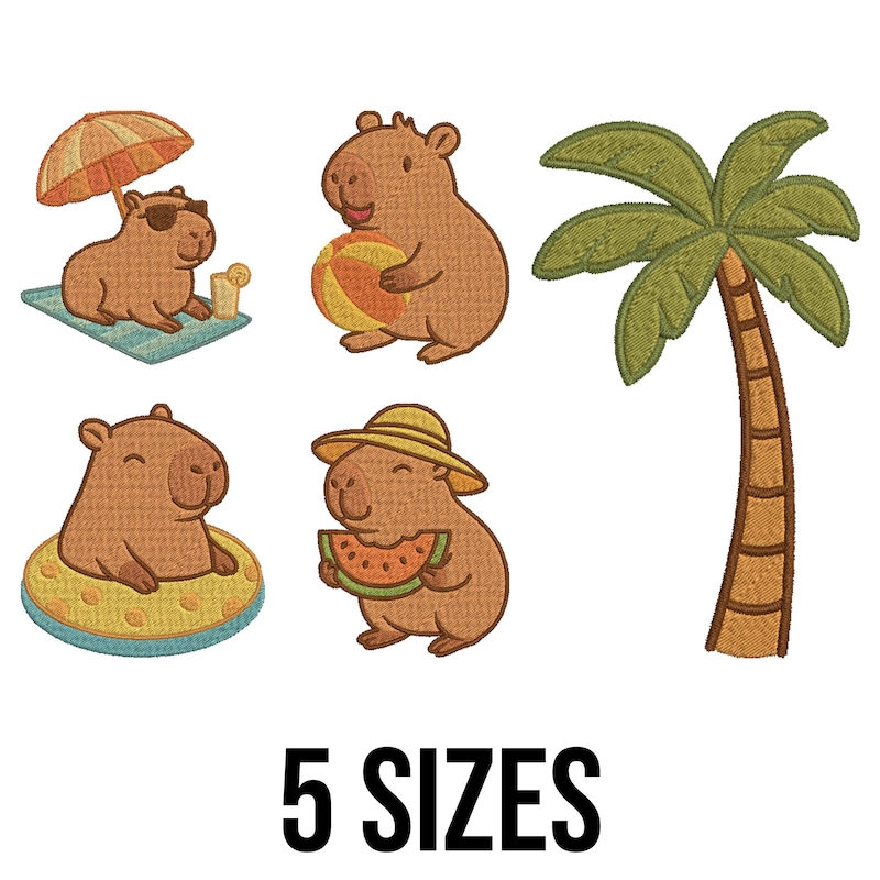 Embroidery File Capybara - Etsy